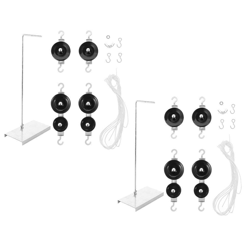2 Sets Ratchet Straps Block and Tackle Pulley System Bracket - Walmart.com