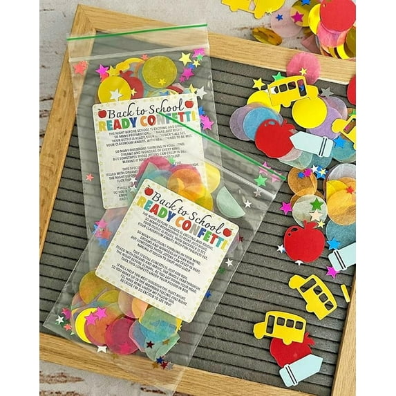 2 Sets, Ready Confetti, Back to School Celebration Confetti Kit, First ...