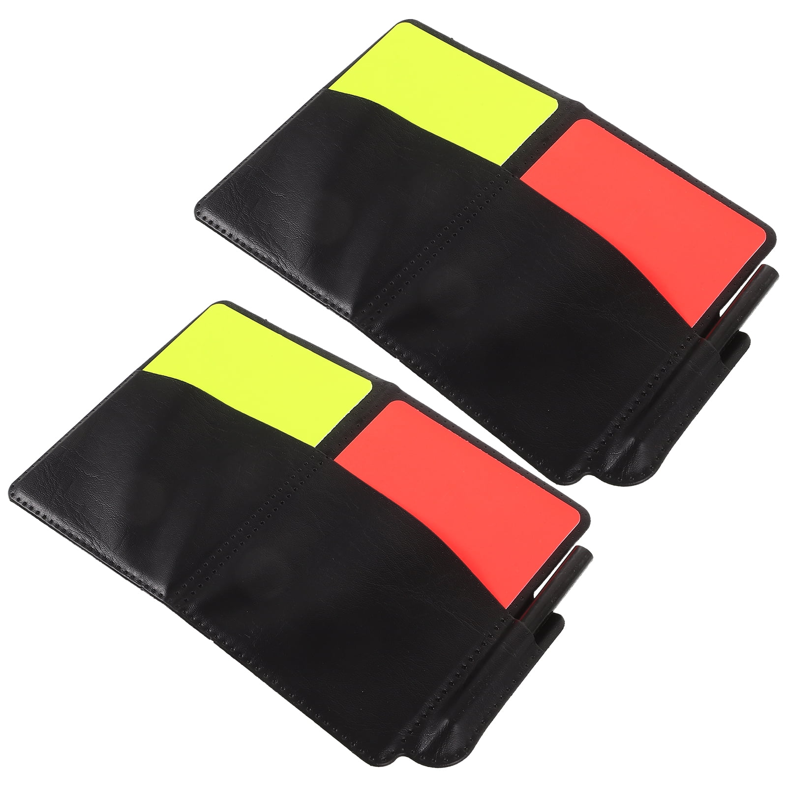 2 Sets Referee Border Flag Football Portable Referee Cards Soccer Red ...