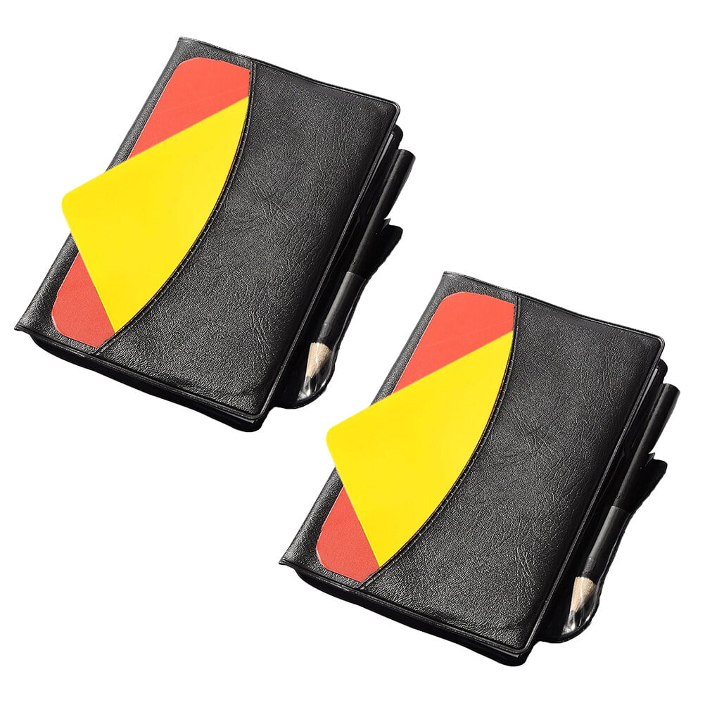 2 Sets Referee Red and Yellow Card Multi-function Soccer Cards Match ...