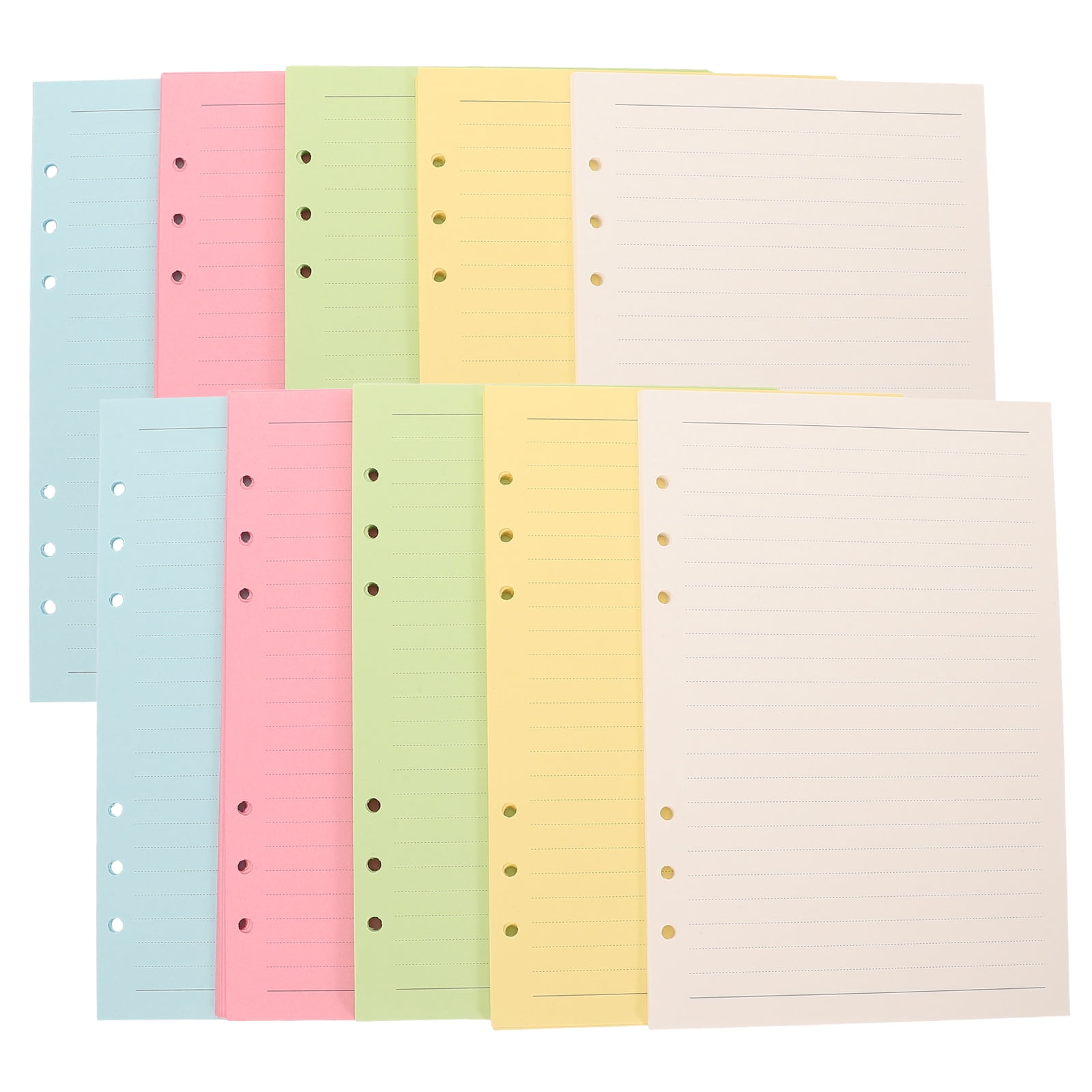 BESTYASH 2Sets Smooth Writing Assorted Color Lined Planner Refill Paper ...