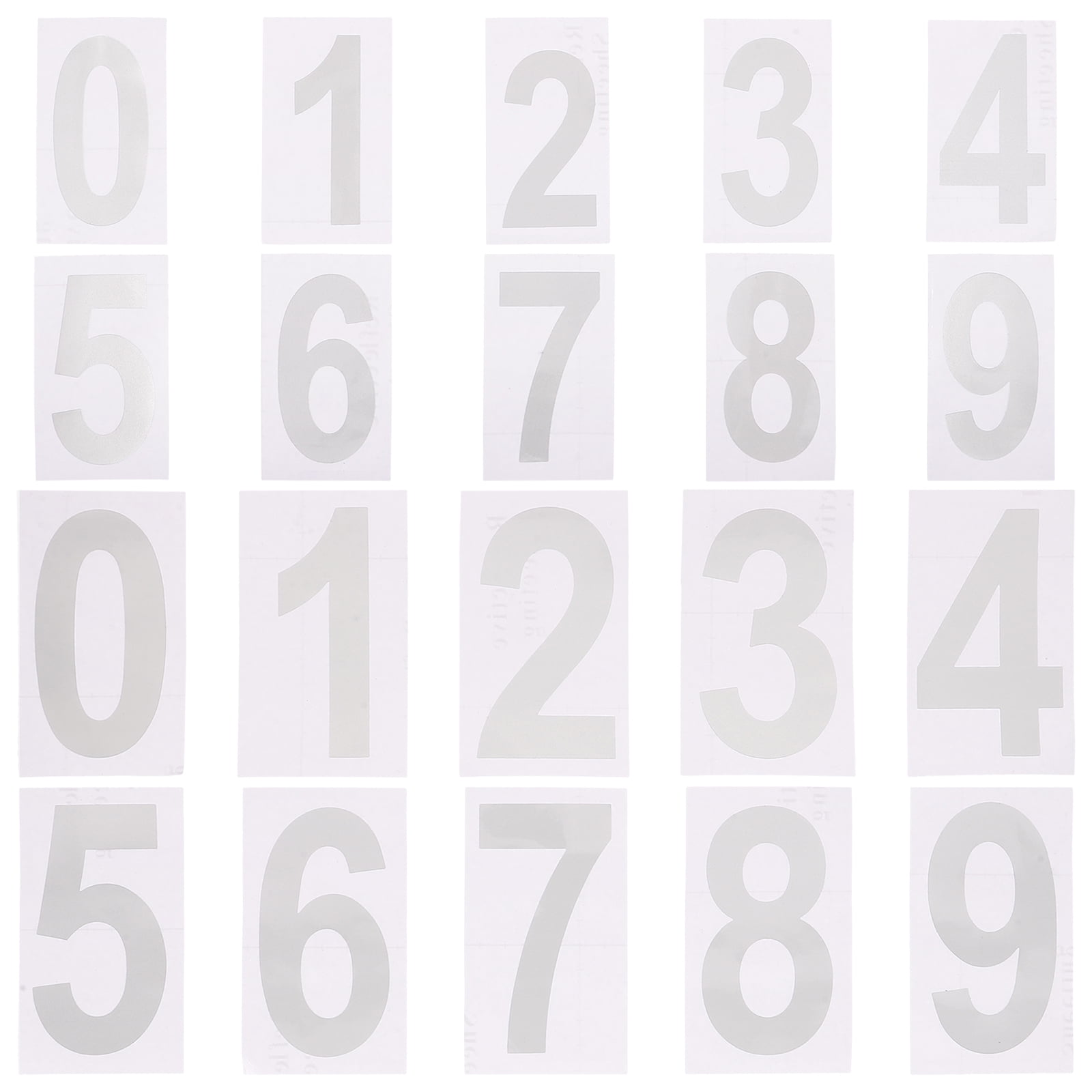 2 Sets Reflective Number Stickers Decal Stickers Number Stickers ...