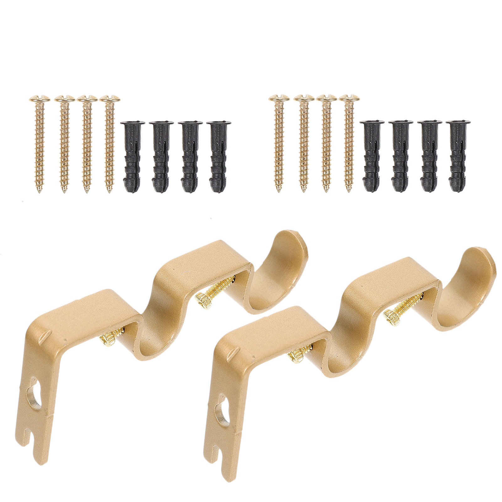 2 Sets Roman Pole Bracket Ceiling Hooks Curtain Rod Heavy Accessories ...