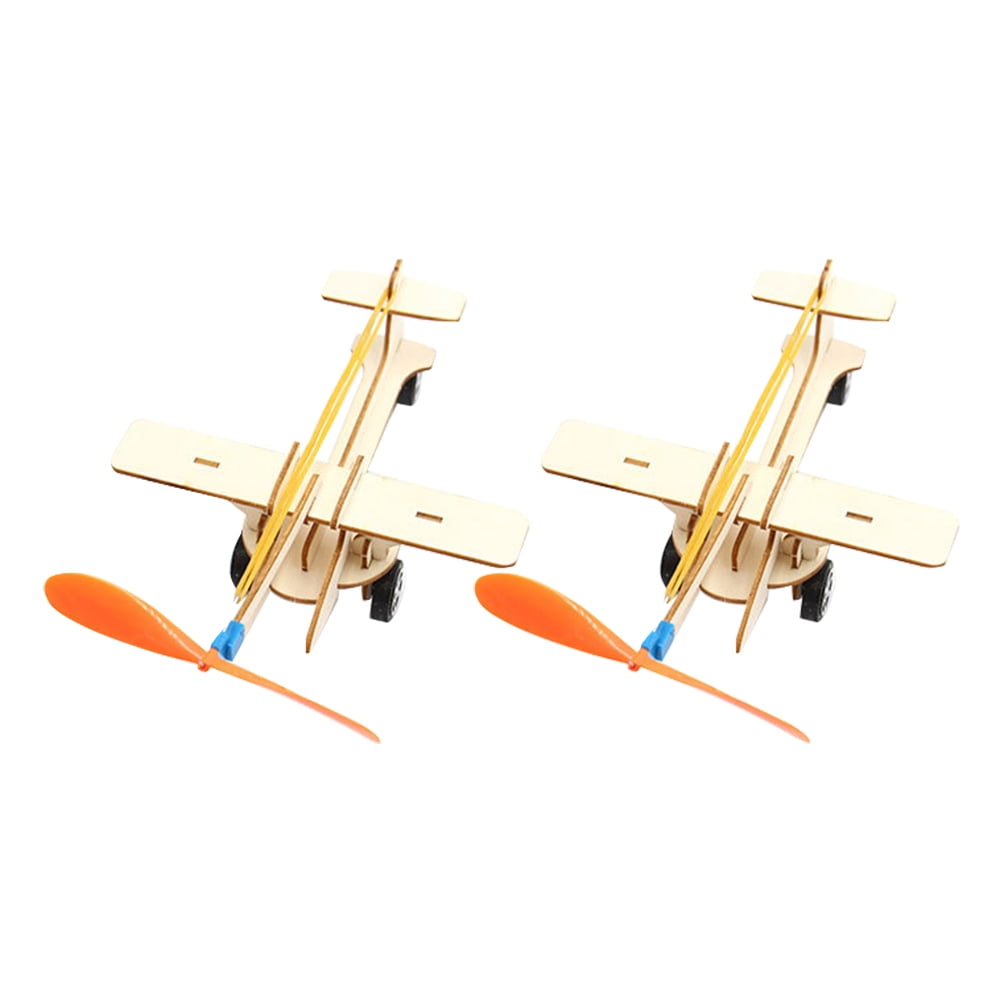 2 Sets Rubber Band Powered Fly Models Children’s Toys Flying Glider ...