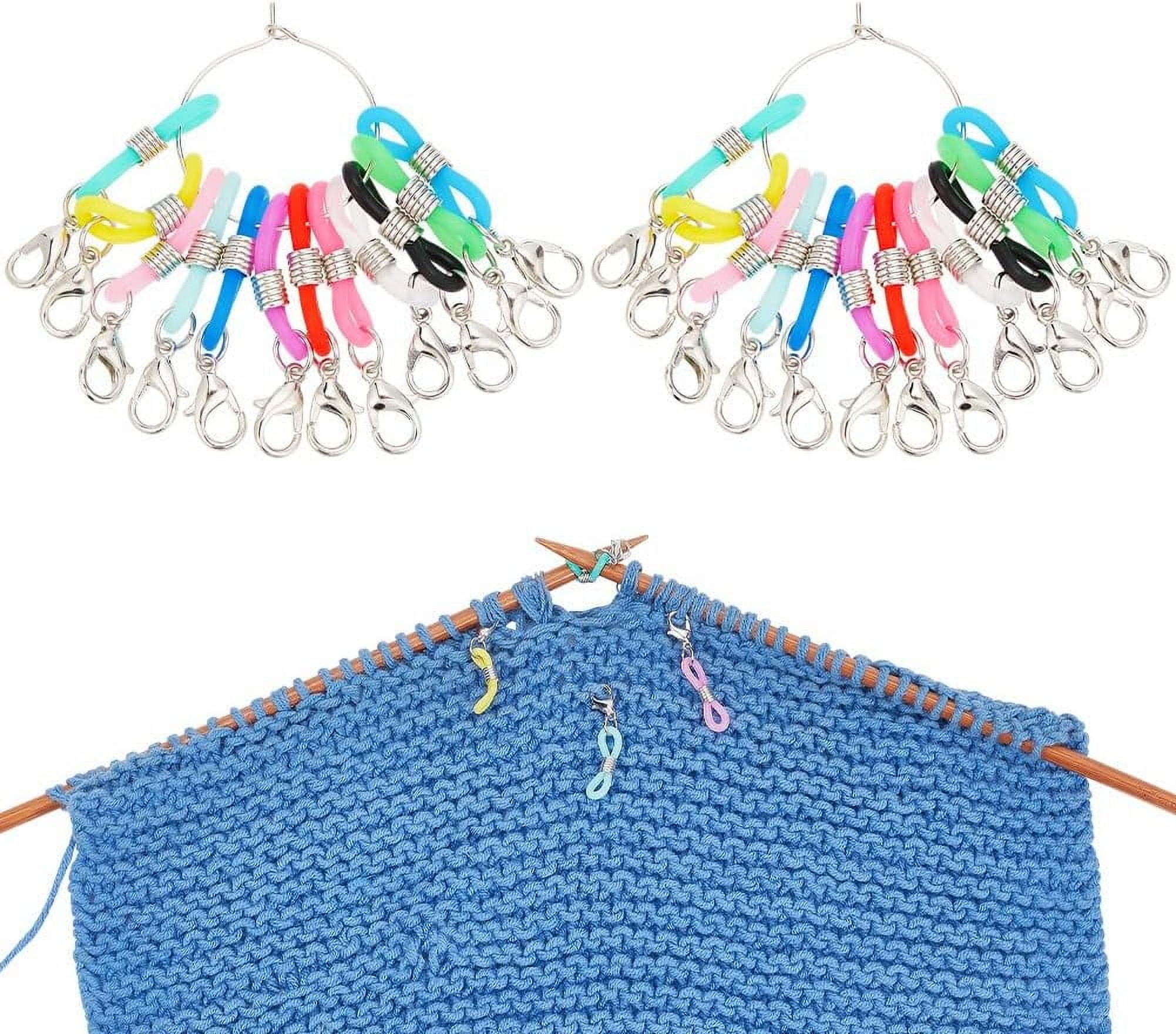 2 Sets Rubber Stitch Markers Alloy Crochet Stitch Marker Colorful ...