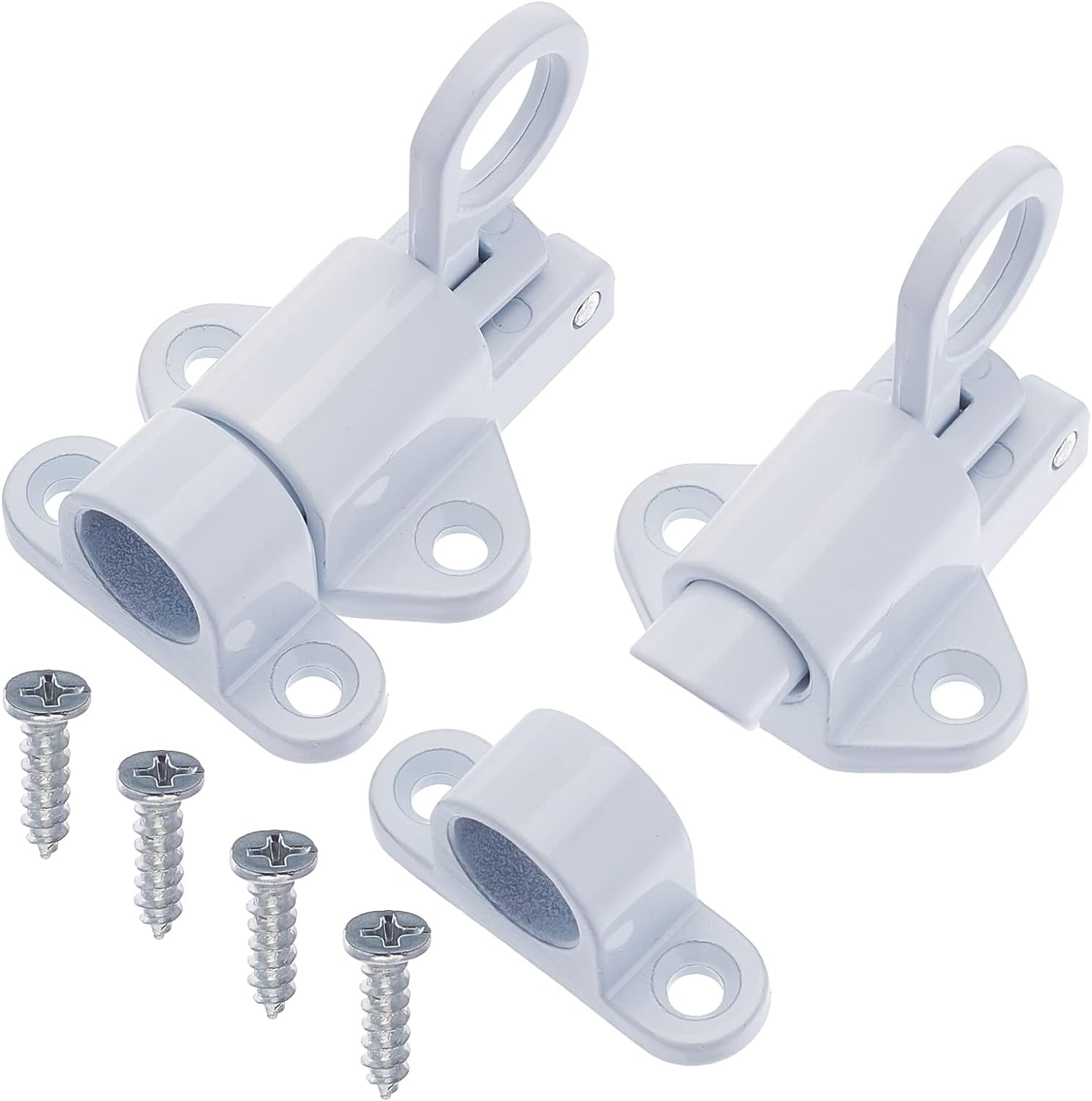 2 Sets Self-Closing Latch Aluminum Alloy Automatic Window Spring Latch ...