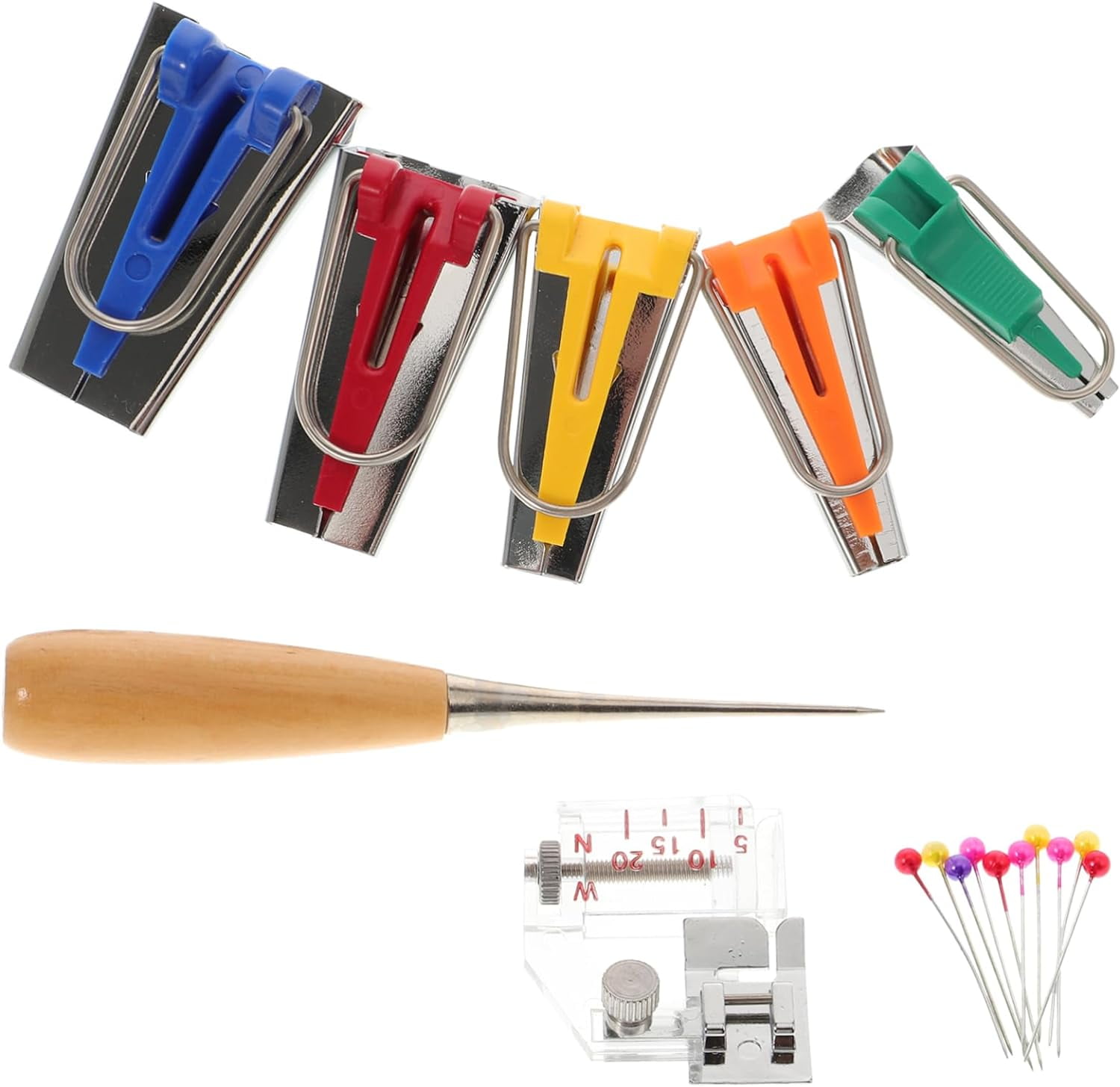 2 Sets Sewing Tape Maker Awl Tool Kit Bias Tape Maker Kit Sewing ...