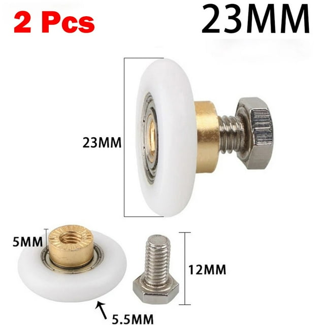 2 Sets Shower Door Rollers Runners Wheels Replacement Part Bathroom ...