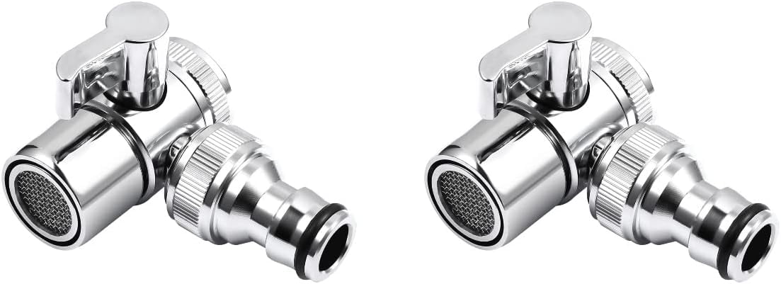 2 Sets Sink Faucet Diverter Valve With Aerator and Male Threaded ...