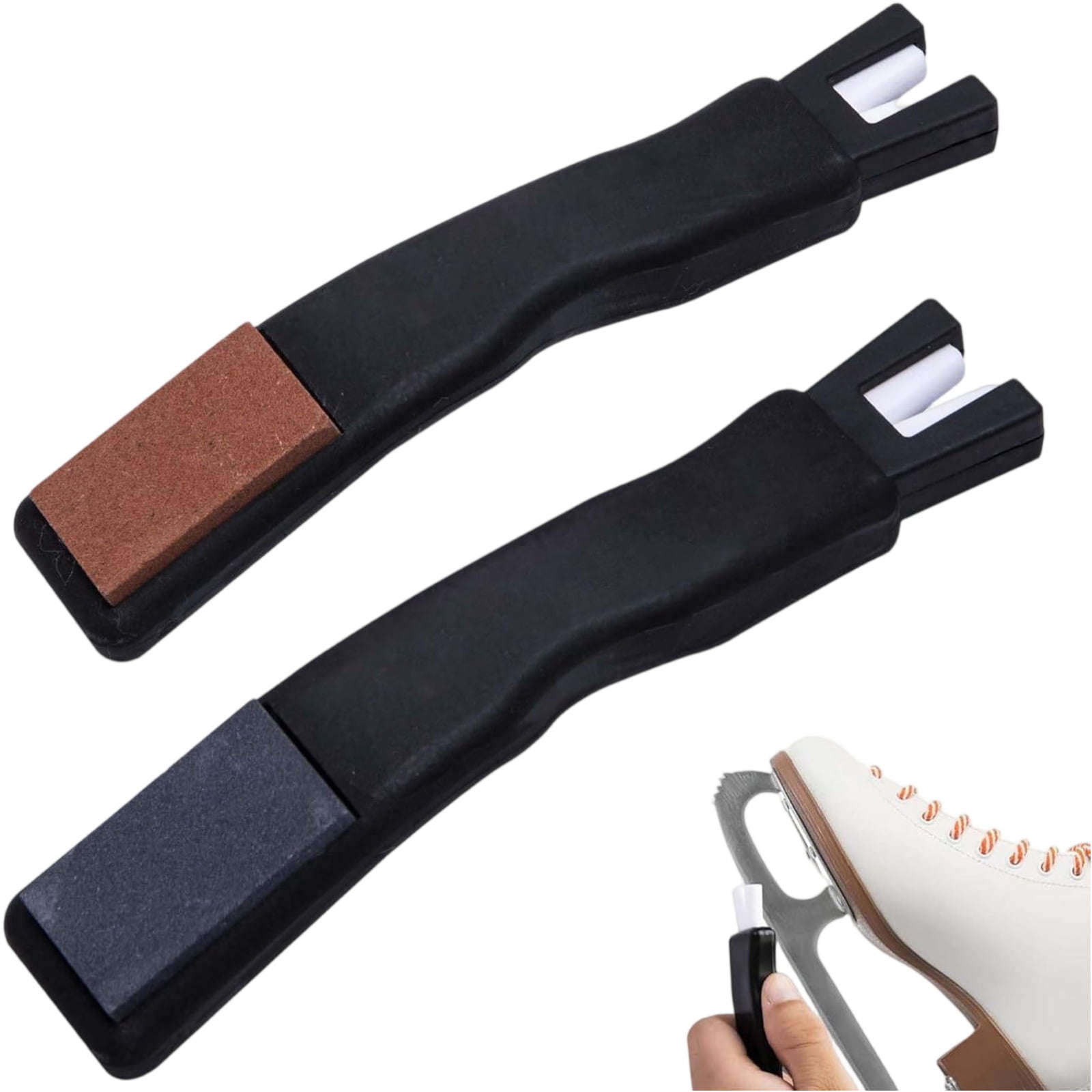 2 Sets Skates Sharpeners, Whetstone Tools for Outdoor Speed Skating and ...