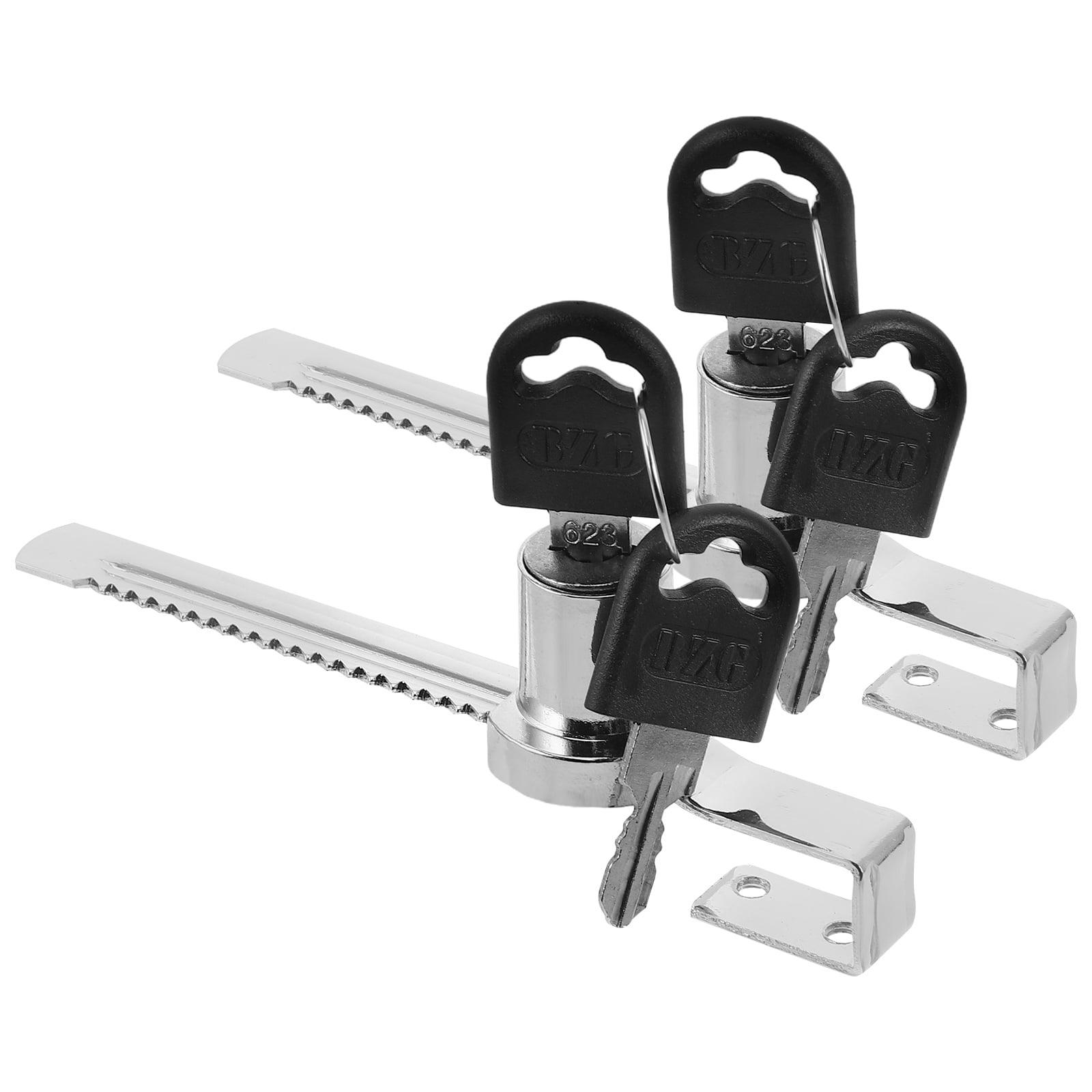SOPOTUTU 2Sets Sliding Glass Door Lock with Keys Iron Cabinet Lock for ...