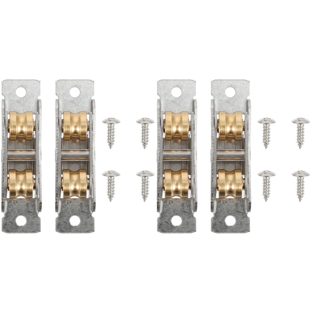 2 Sets Sliding Screen Door Pulley Stainless Steel Bearing Copper Wheel ...