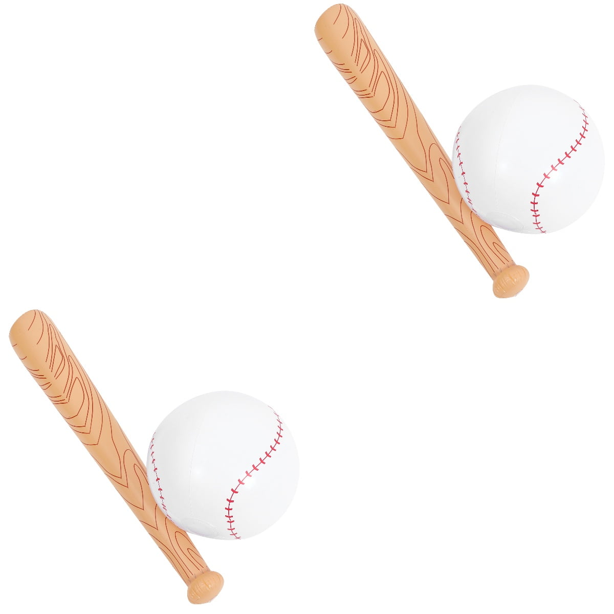 2 Sets Softball Bat Inflatable Baseball Bat Child Pool Party 80.00X9 ...