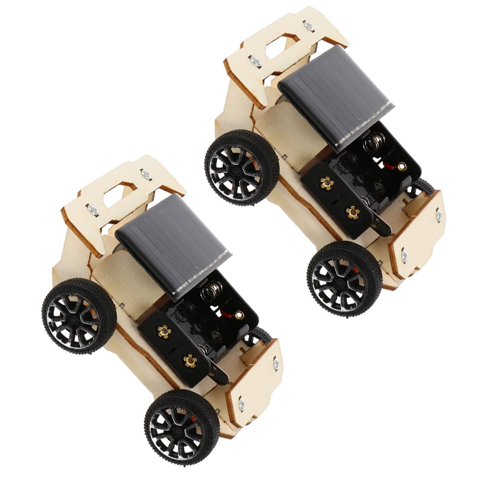 2 Sets Solar Car Kit DIY Building Tinker Toys Child Model Assemble ...