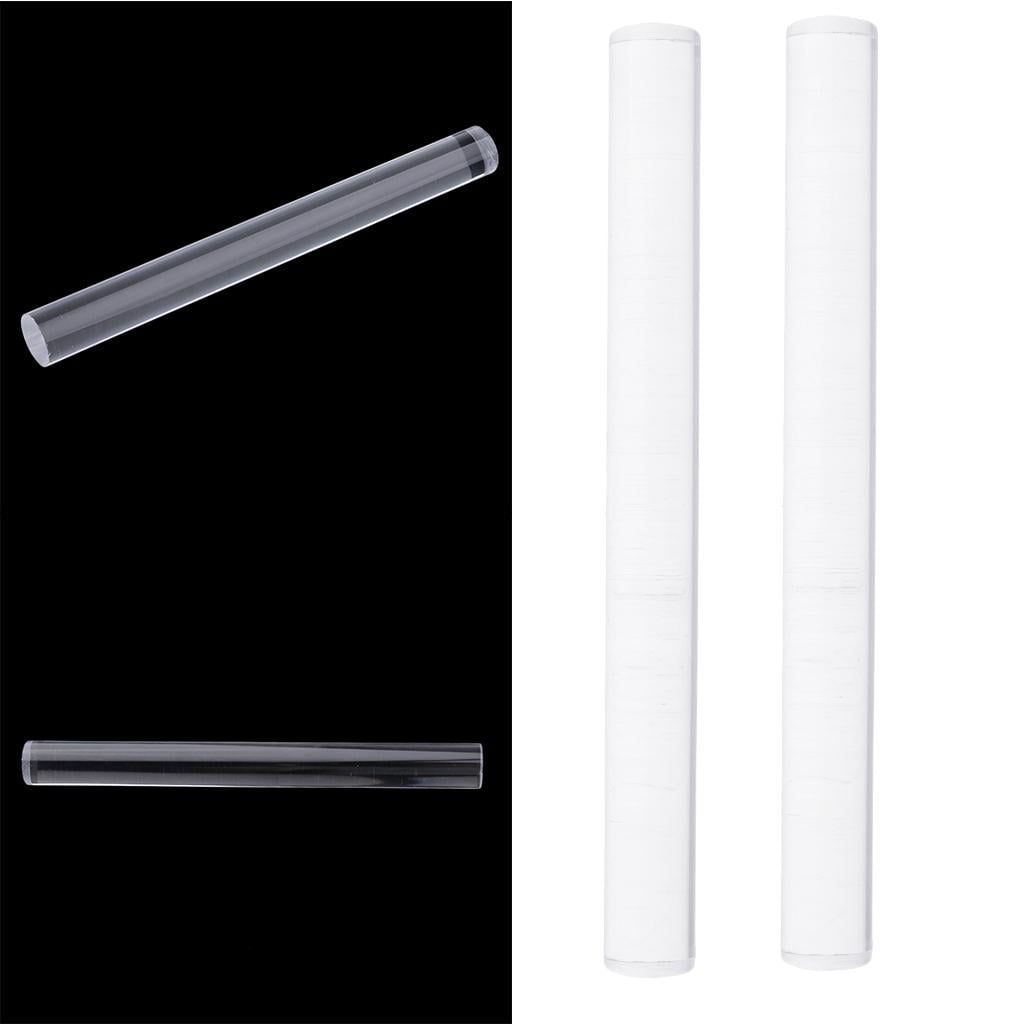 2 Sets Solid Clear Acrylic Roller Rolling Pin Stick Polymer craft ...