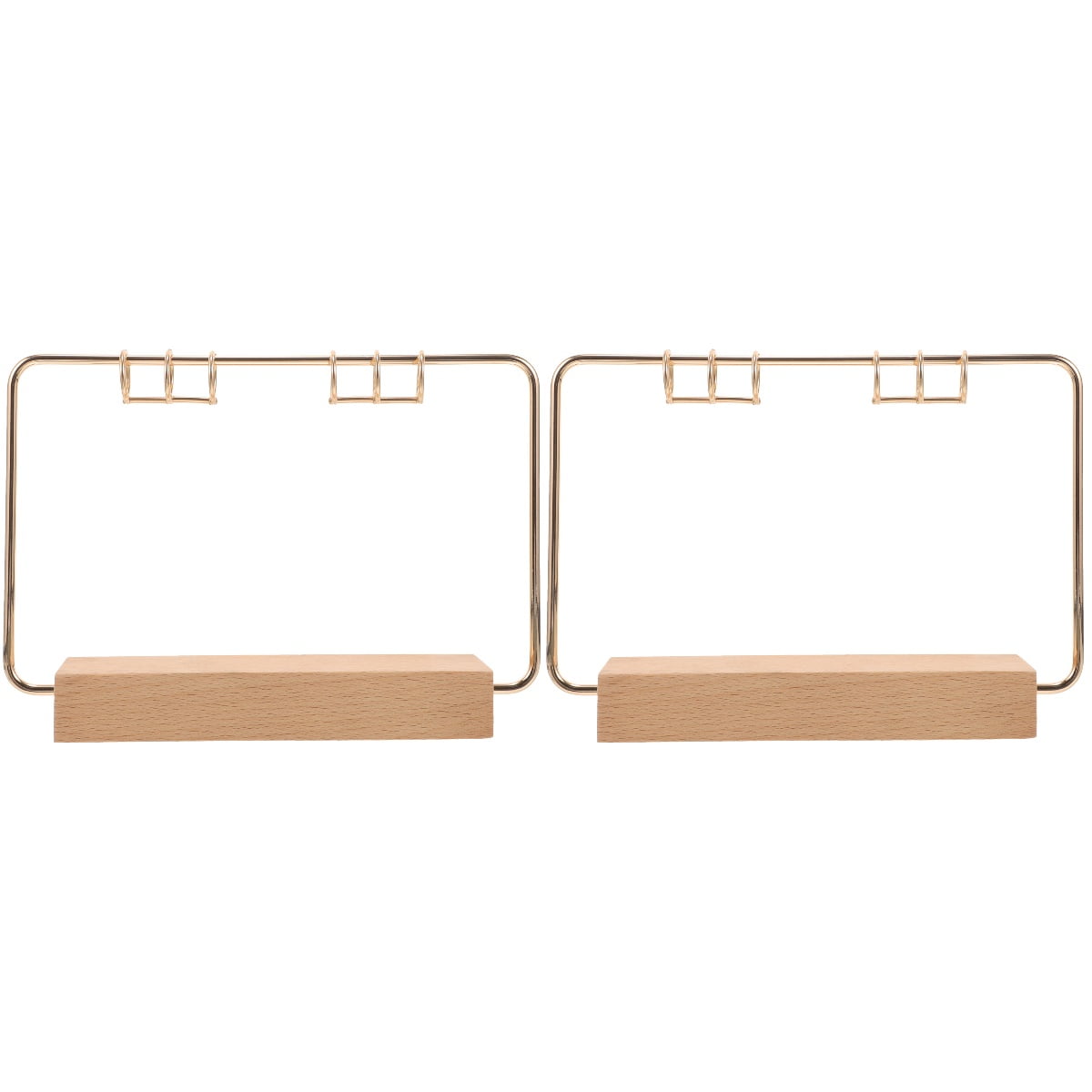 2 Sets Solid Wood Desk Calendar Base Home Accessories Accessory Rack ...