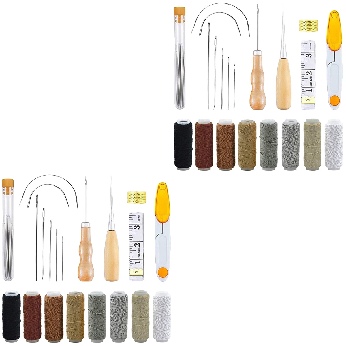 2 Sets Special Hand Sewing Kit Hand Stitched Tool Set Leather Crafts ...