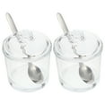 Raindrops 2-Pack Glass and Stainless Steel Airtight Spice Jars with ...