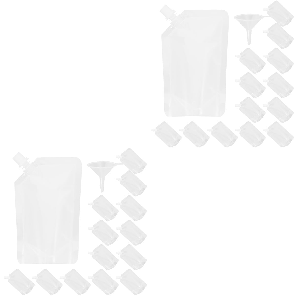 2 Sets Spout Drink Bag Plastic Liquor Bags Travel Containers Alcohol ...