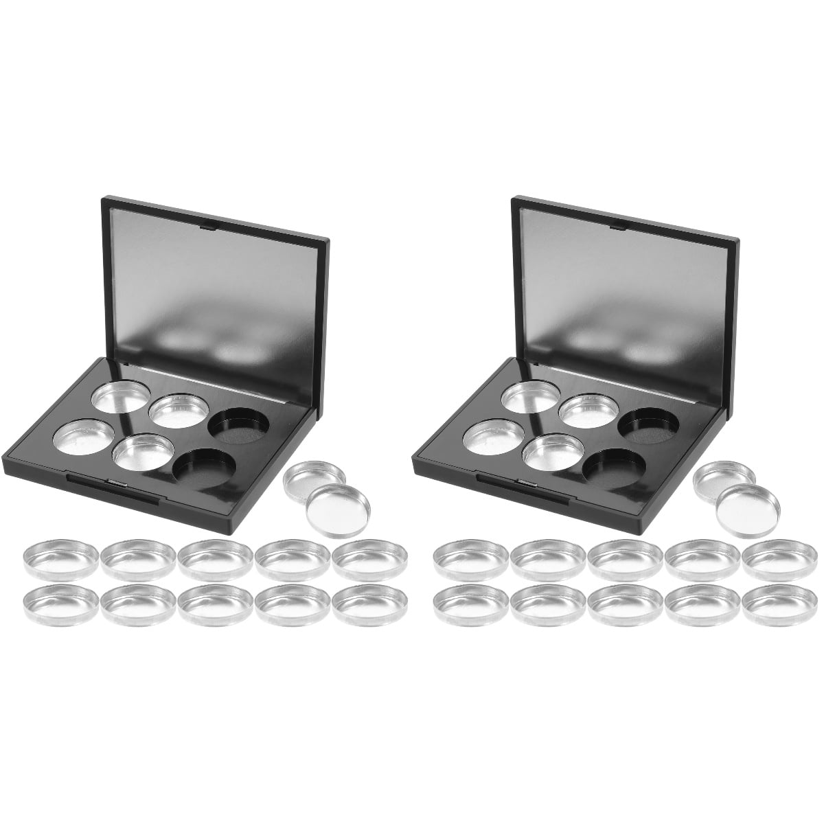 2 Sets Square Eye Shadow Box Empty Eyeshadow Holder Highlighter Lip ...