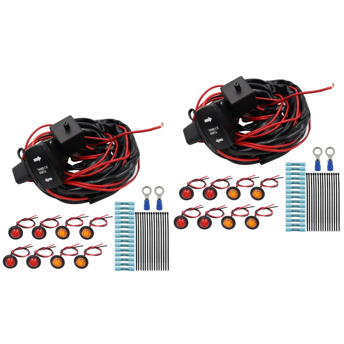 2 Sets Steering Lamp Switch Rain and Fog Safety Turn Signal Kit 16 ...