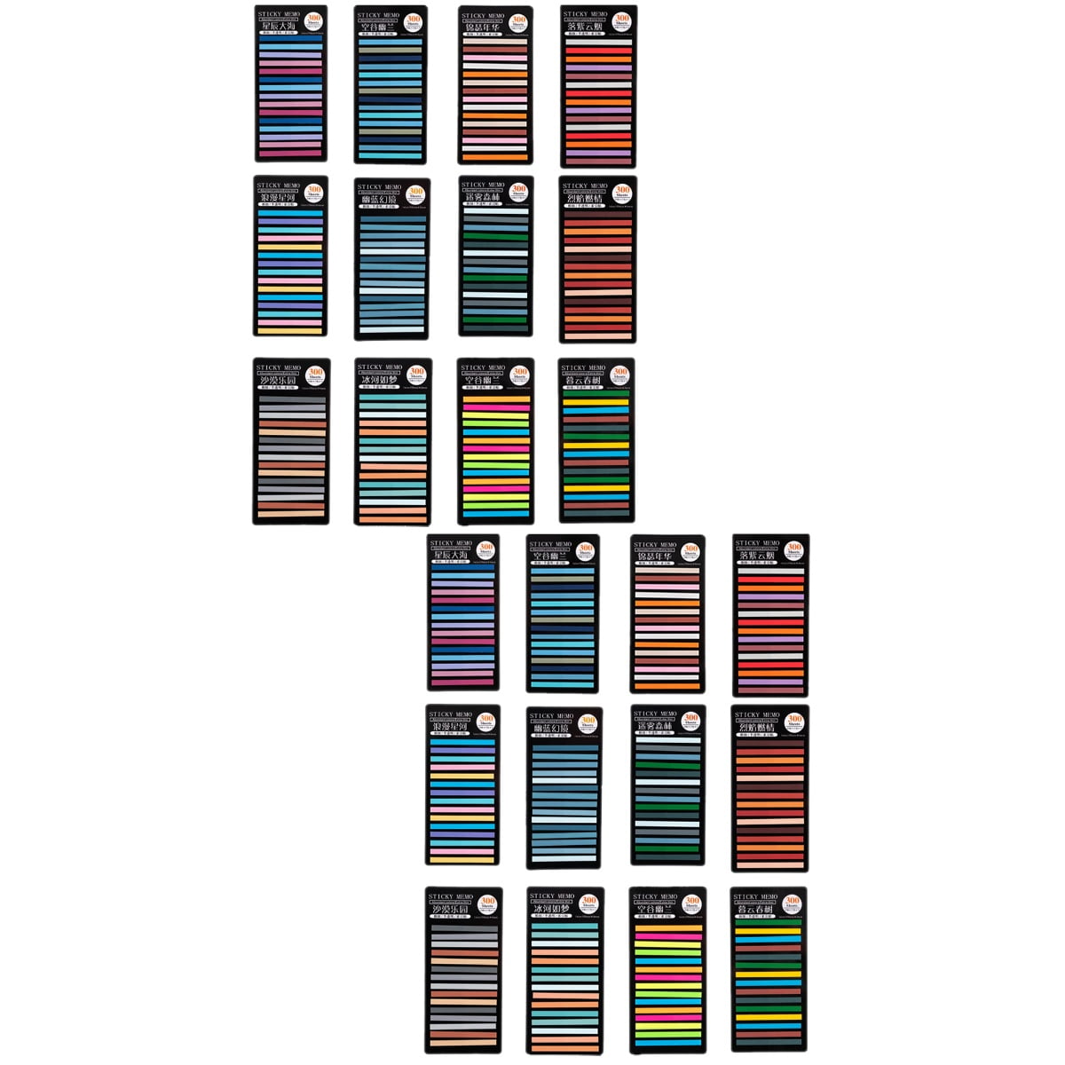 2 Sets Sticky Colorful Notes Handwritten Remarks Tabs Highlight Reading ...