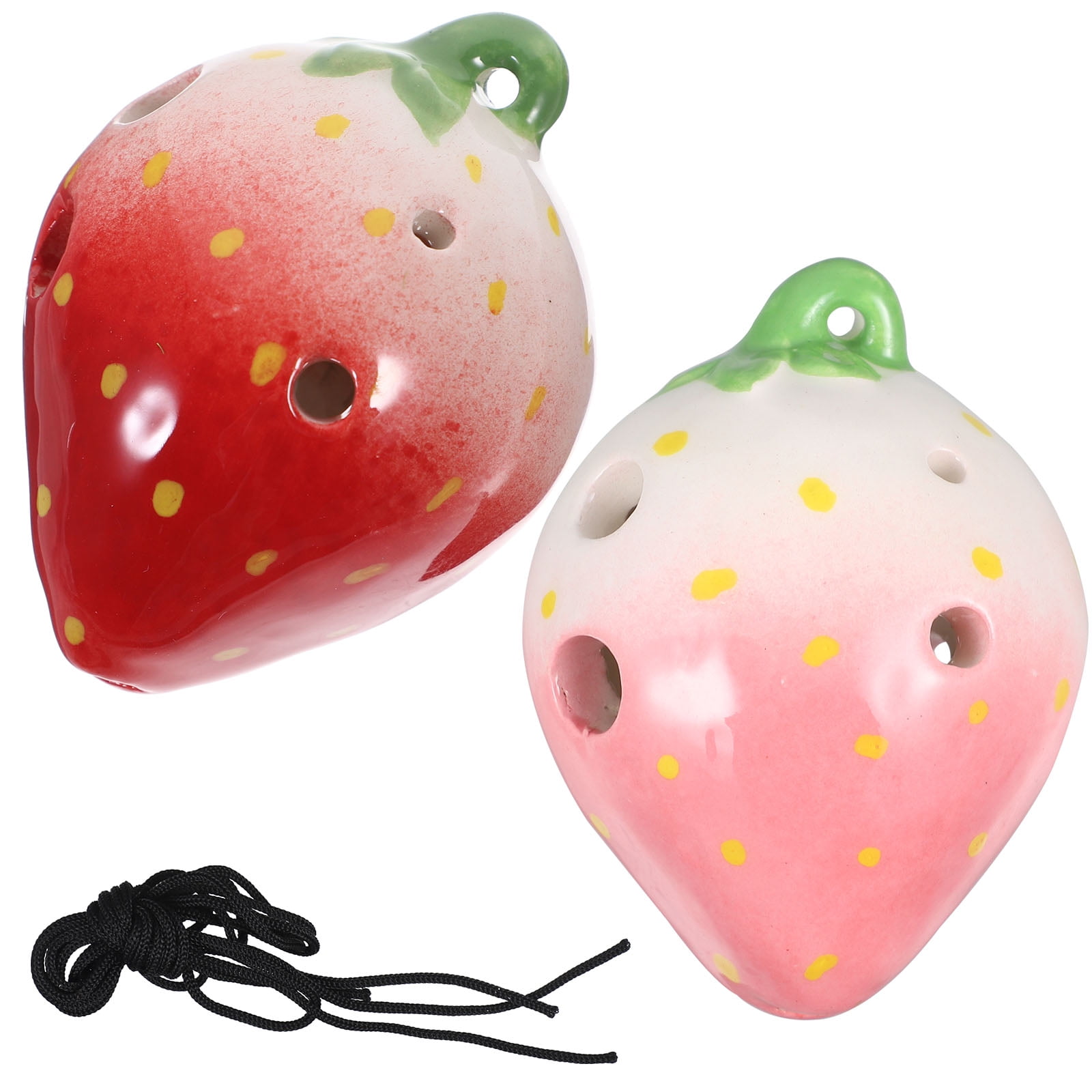 2 Sets Strawberry Fruit Ocarina Gifts Practice Musical Instrument ...