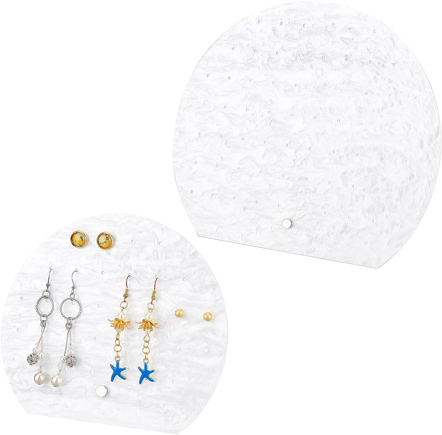 2 Sets 2 Styles Detachable OPaque Acrylic Earring Display Stands with ...