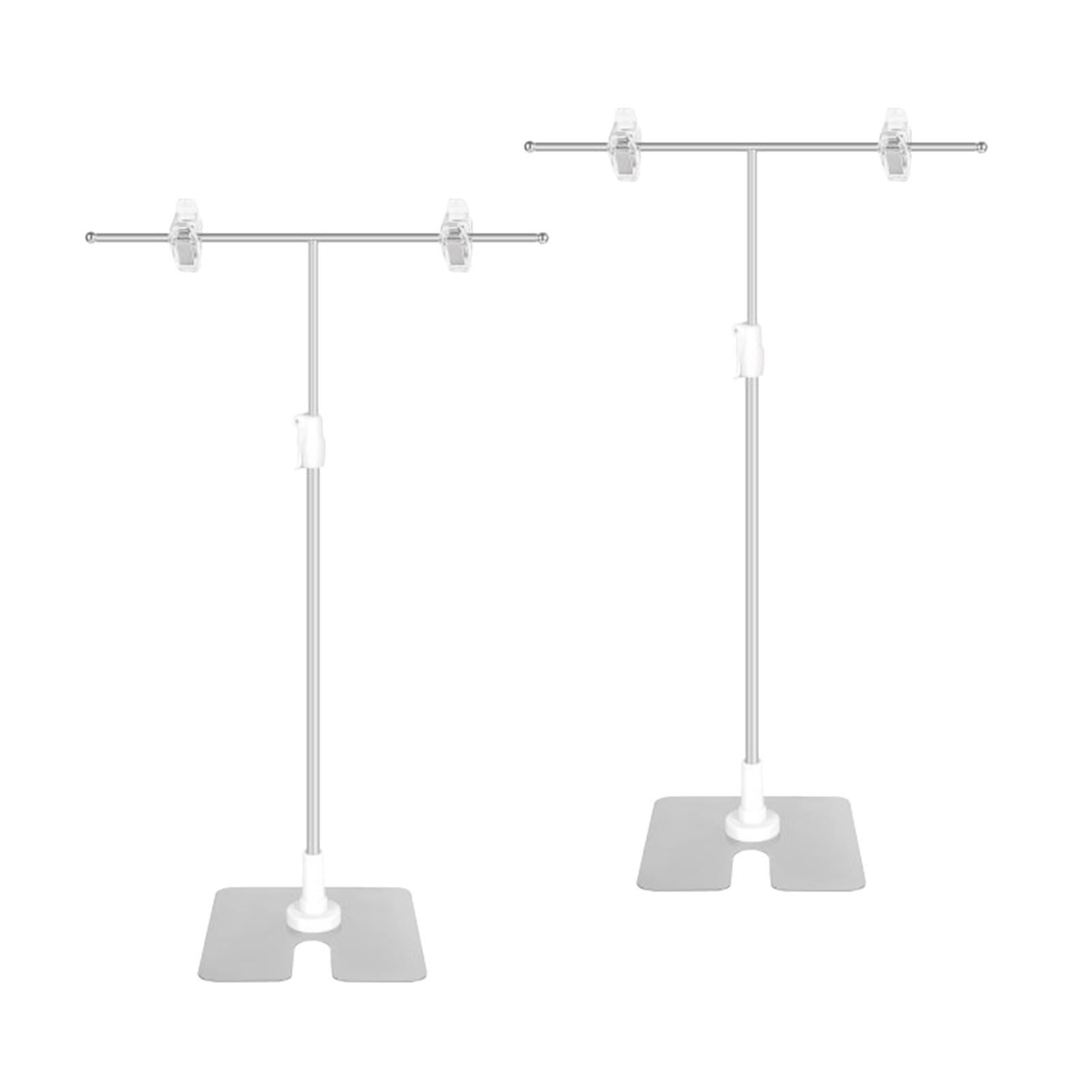 2 Sets T Shaped Cloth Bracket Sign Stainless Steel Small Size ...