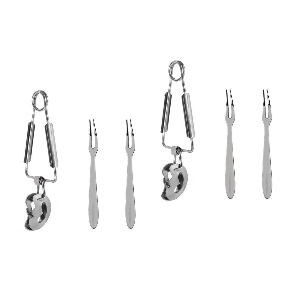 2 Sets Tableware Flatware Kitchen Gear Restaurant Tong Cooking Tongs ...