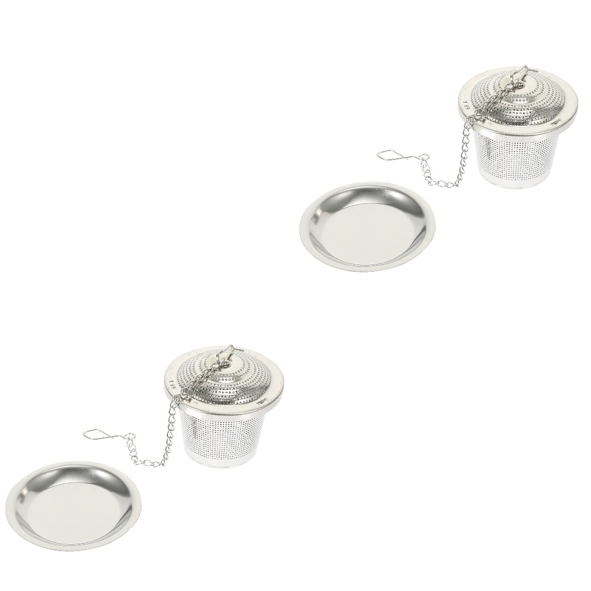 2 Sets Tea Filter Stainless Steel Seasoning Infuser Tea Strainer Teapot ...