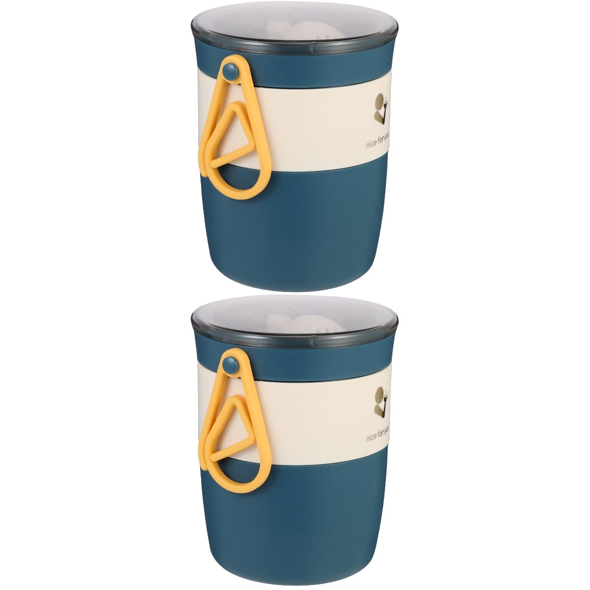 2 Sets Thermal Lunch Box Insulated Cup Food Containers with Lids ...