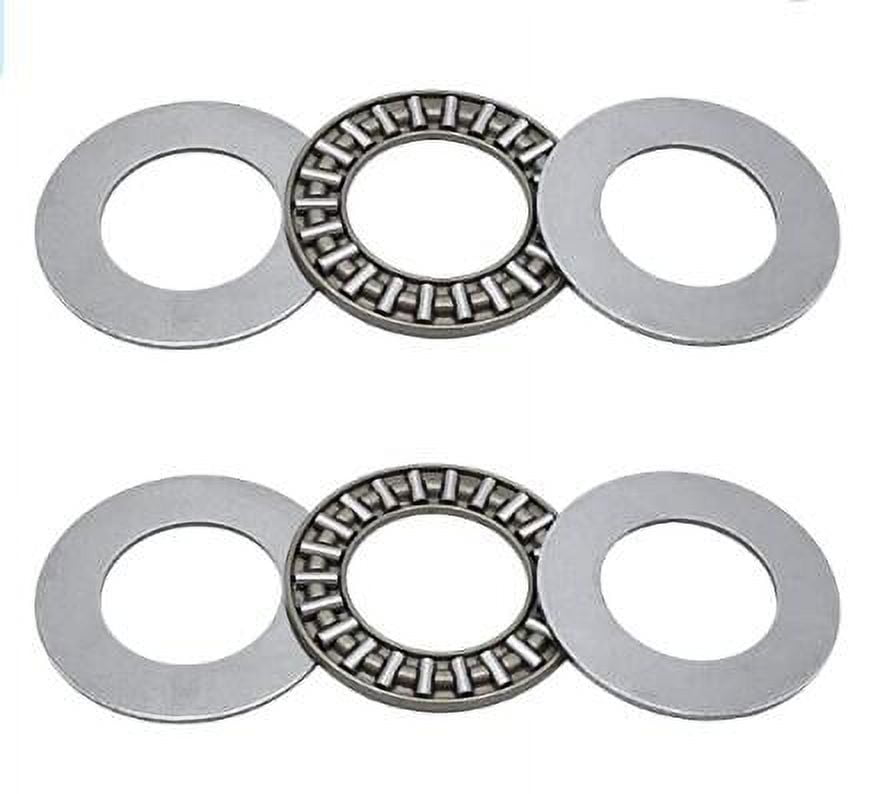 2 Sets Thrust Bearing Carbon Steel Axial Flat Bearing High Load Opening ...