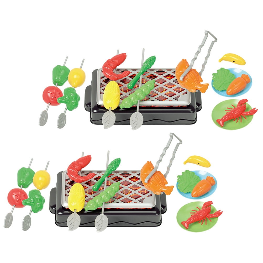 2 Sets Toy Kitchen for Kids Children's Barbecue Toys Cooking - Walmart.com