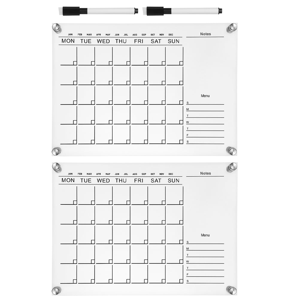 2 Sets Transparent Acrylic Writing Board Modern Memo Board Home Office ...