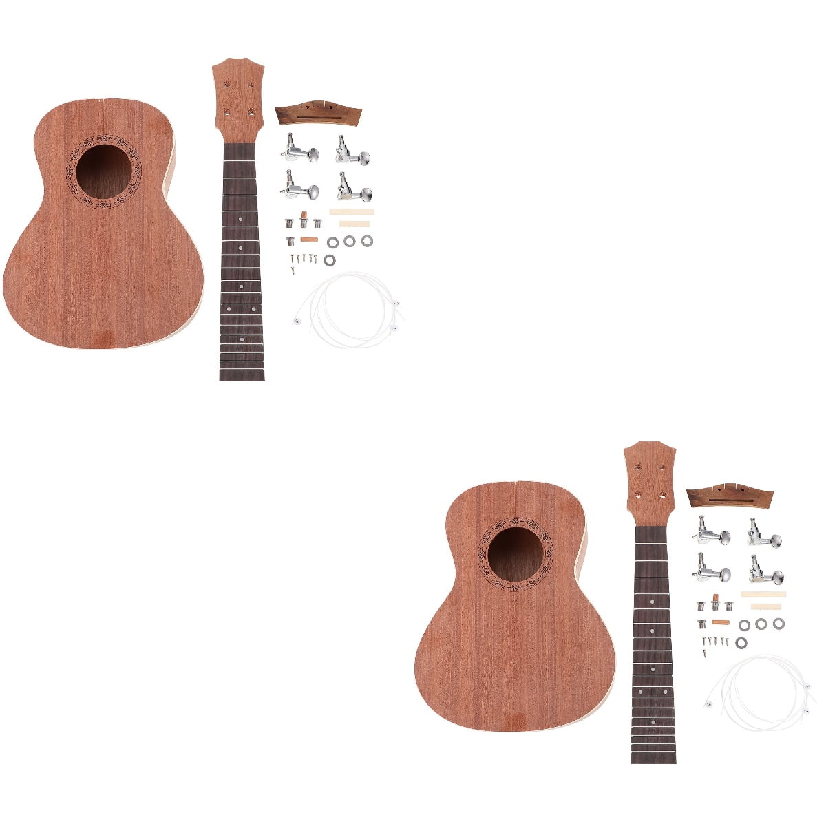 2 Sets Ukulele 23 Inch Soprano Ukelele Professional Crafting Kit ...