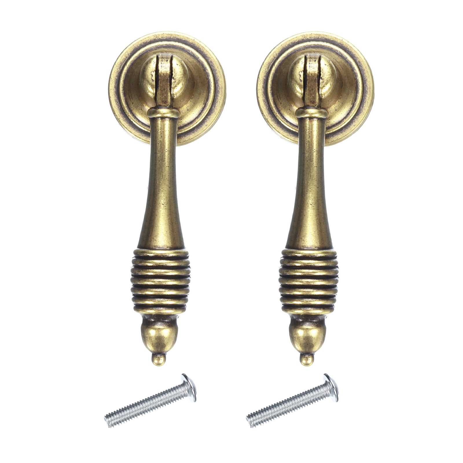 2 Sets Vintage Pendant Drawer Pulls with Screws for Dresser Drawer ...