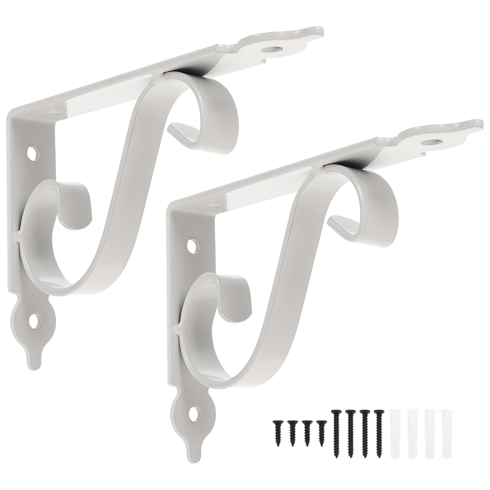 2 Sets Wall Iron Brackets Shelf Supporters Thick Iron Multi use Shelf ...