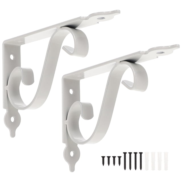 2 Sets Wall Iron Brackets Shelf Supporters Thick Iron Multi use Shelf ...