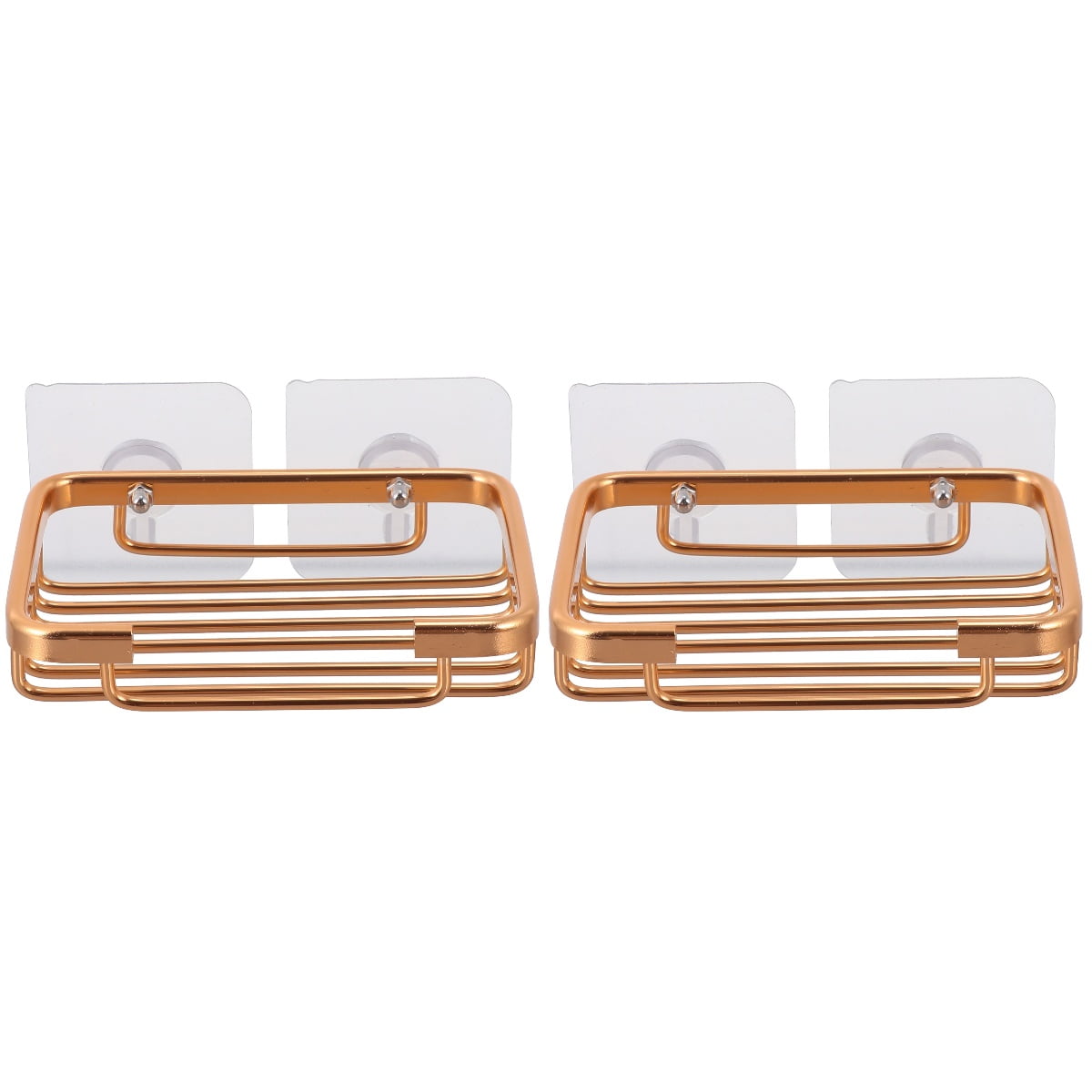 2 Sets Wall Mounted Soap Dish Rack Bath Holder Water Drainage Stainless ...