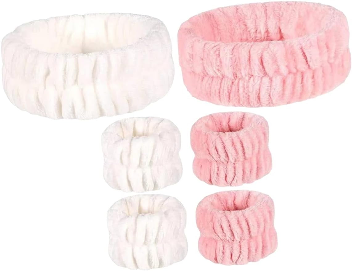 2 Sets Wash Wrist Strap Bath Set Skincare Set for Women Microfiber ...