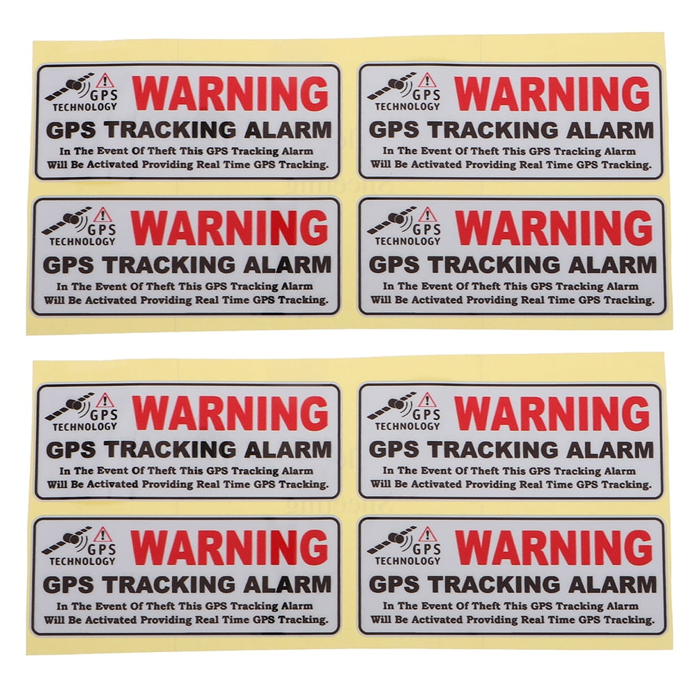 2 Sets Waterproof Car Warning Stickers Anti Theft Alarm Car Electronic ...