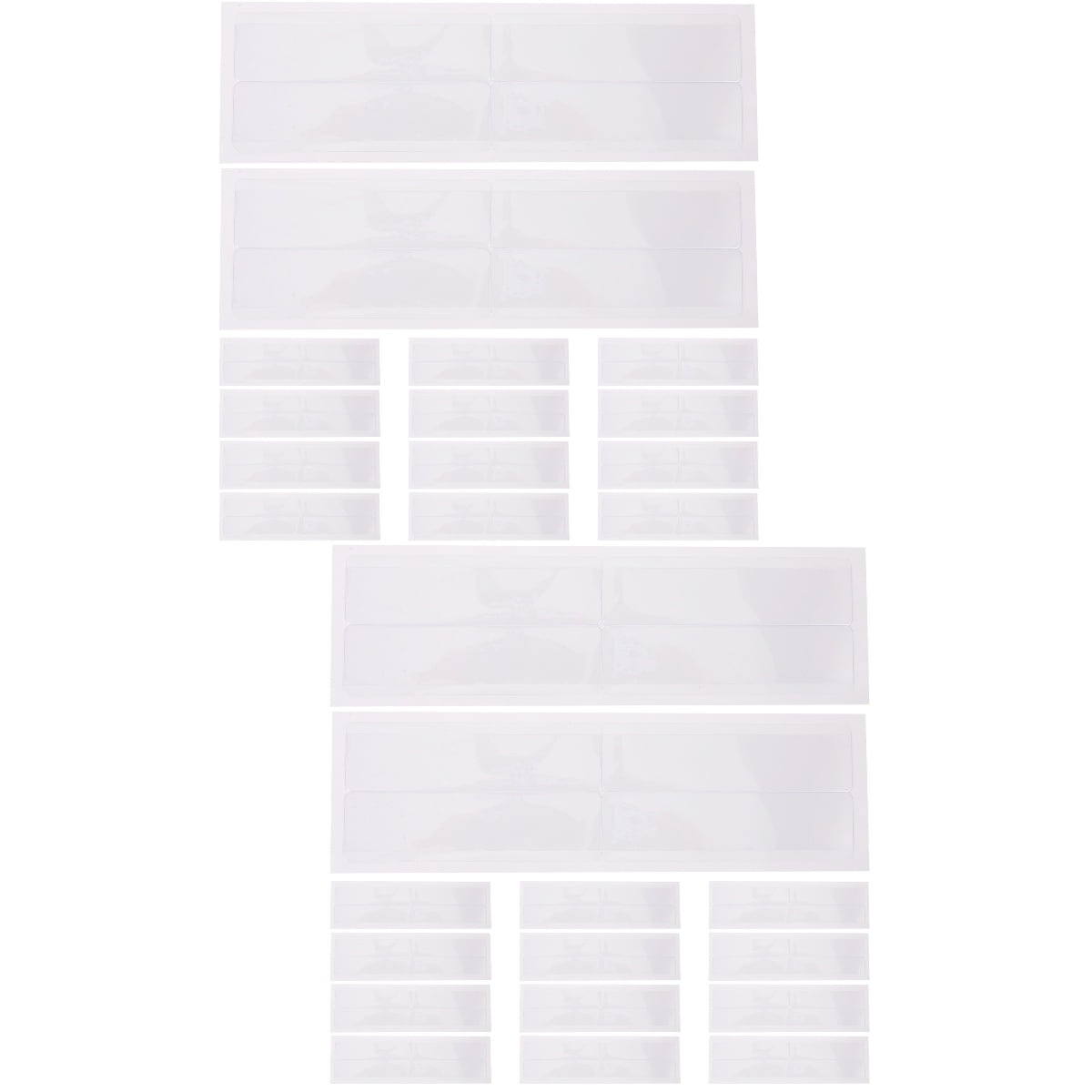 2 Sets Waterproof Transparent Adhesive Label Holder Stickers Card 책상 ...