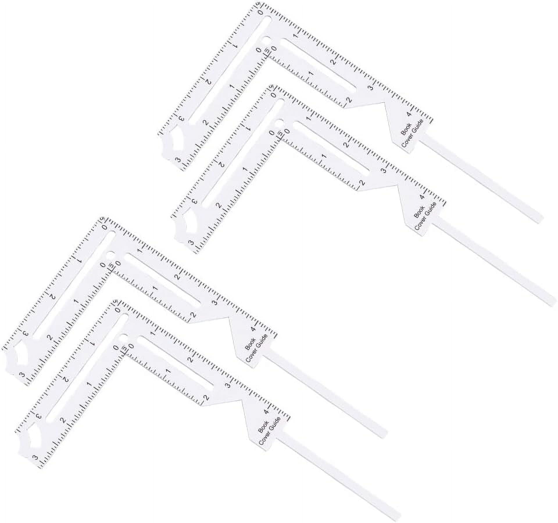 2 Sets White Book Cover Guide 2m Long Bookbinding Ruler Acrylic ...