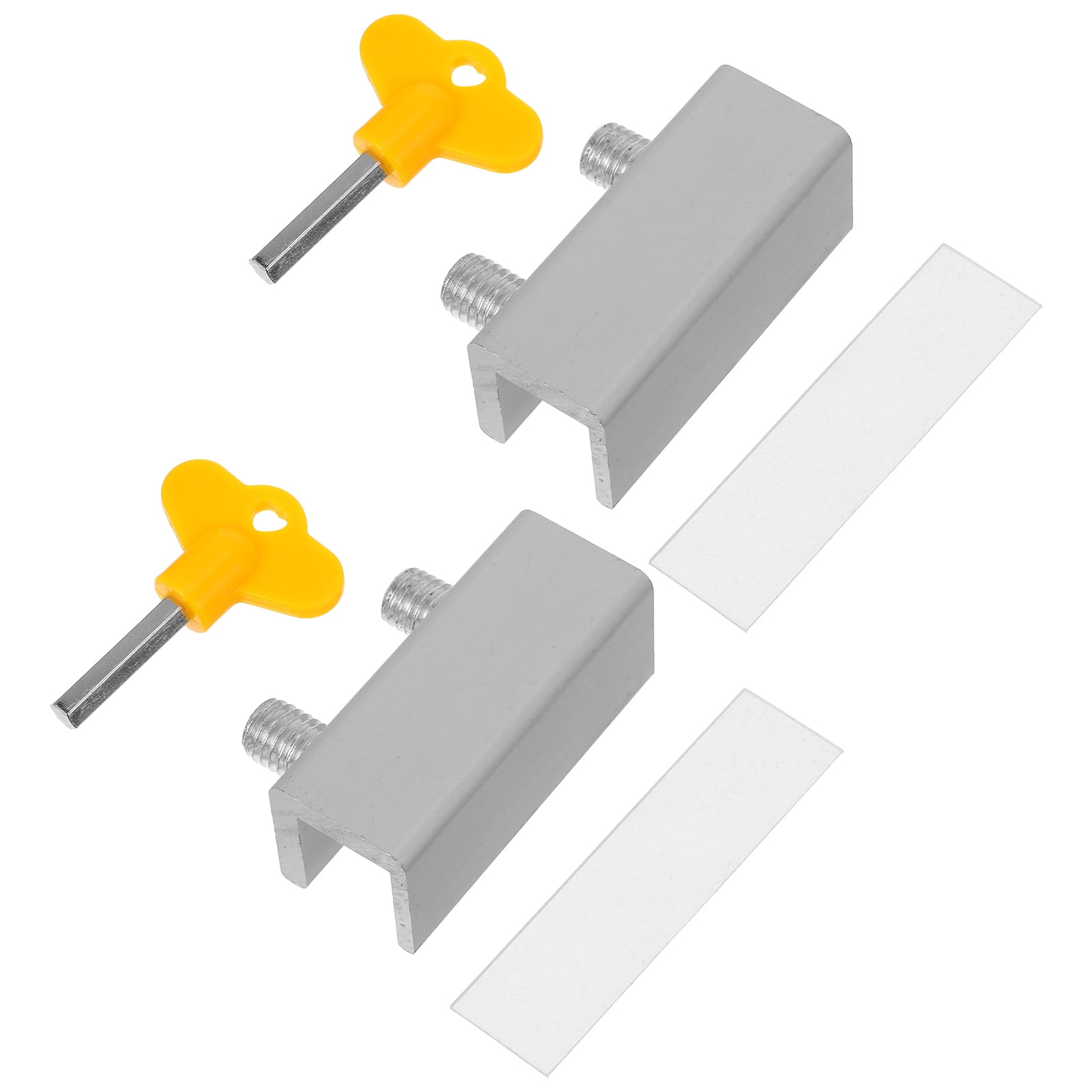 2 Sets Window Safety Locks Sliding Pocket Door Sticker Tempered Film ...