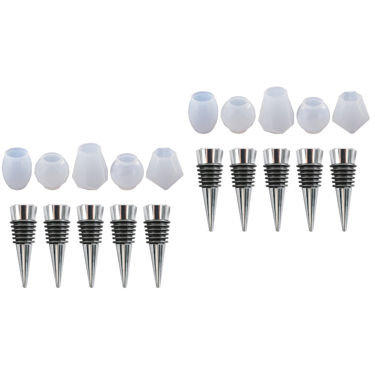 2 Sets Wine Cork Mold Easy-demoding Stopper Molds Silicone Epoxy DIY ...