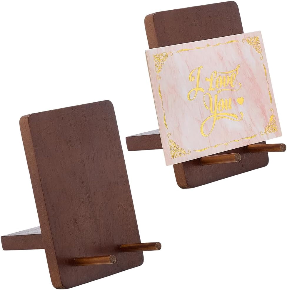2 Sets Wood Easel Stand Plate Display Stands Portable Desktop Easel ...
