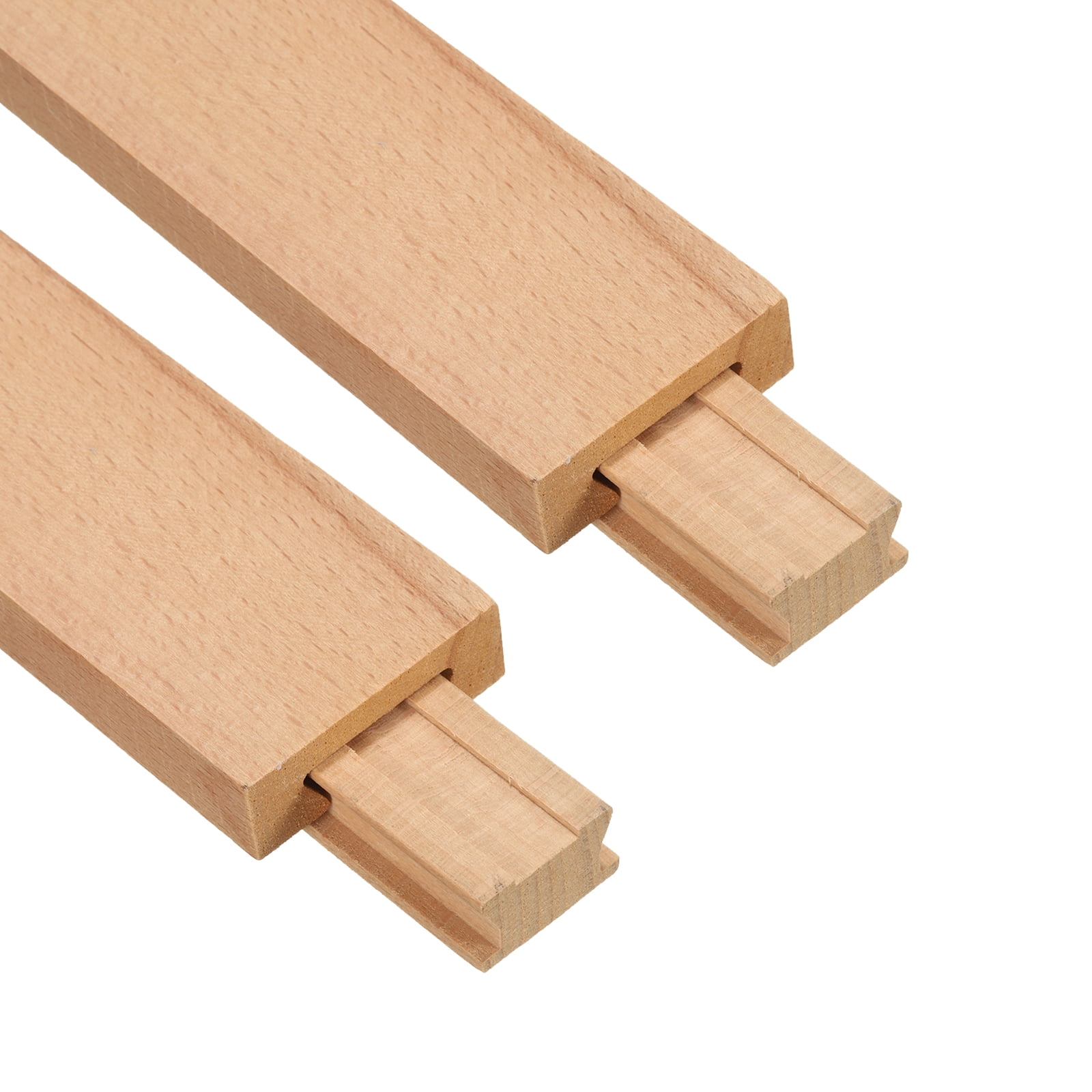 2 Sets Wooden Drawer Slides, Wood Center Guide Track, Center Mount ...