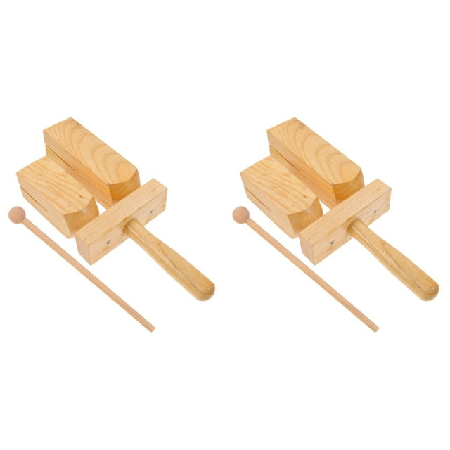 2 Sets Wooden Orff Percussion Instrument Kids Educational Musical Toy ...