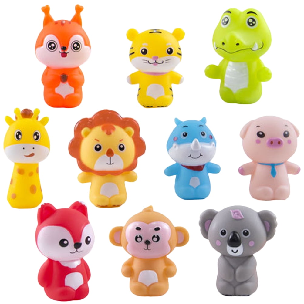 2 Sets of Animal Finger Puppets Cute Vinyl Finger Puppets Doll Props ...